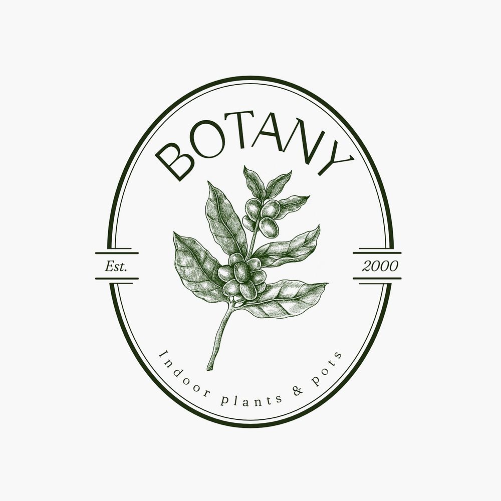 Botany logo, editable vintage business | Premium Logo Maker - rawpixel