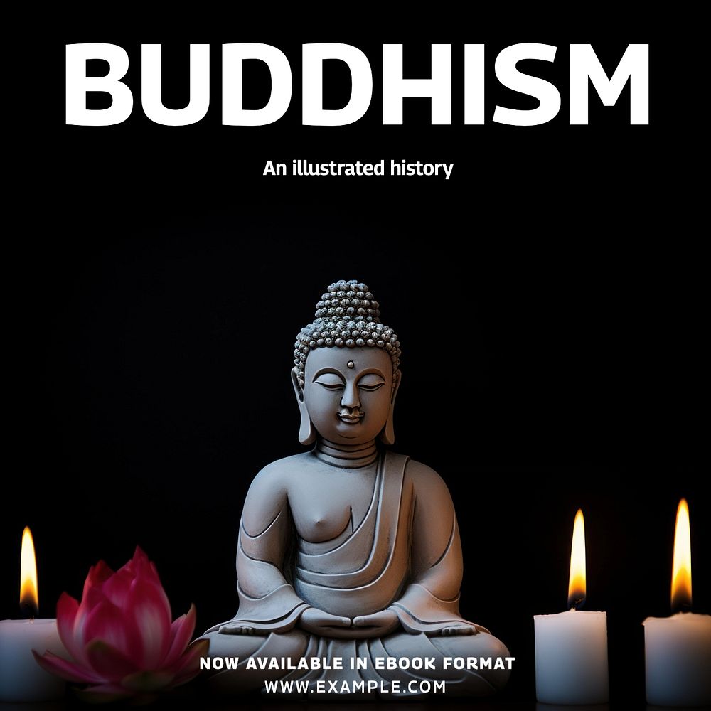 Buddhism history Instagram post template | Premium Editable Template ...
