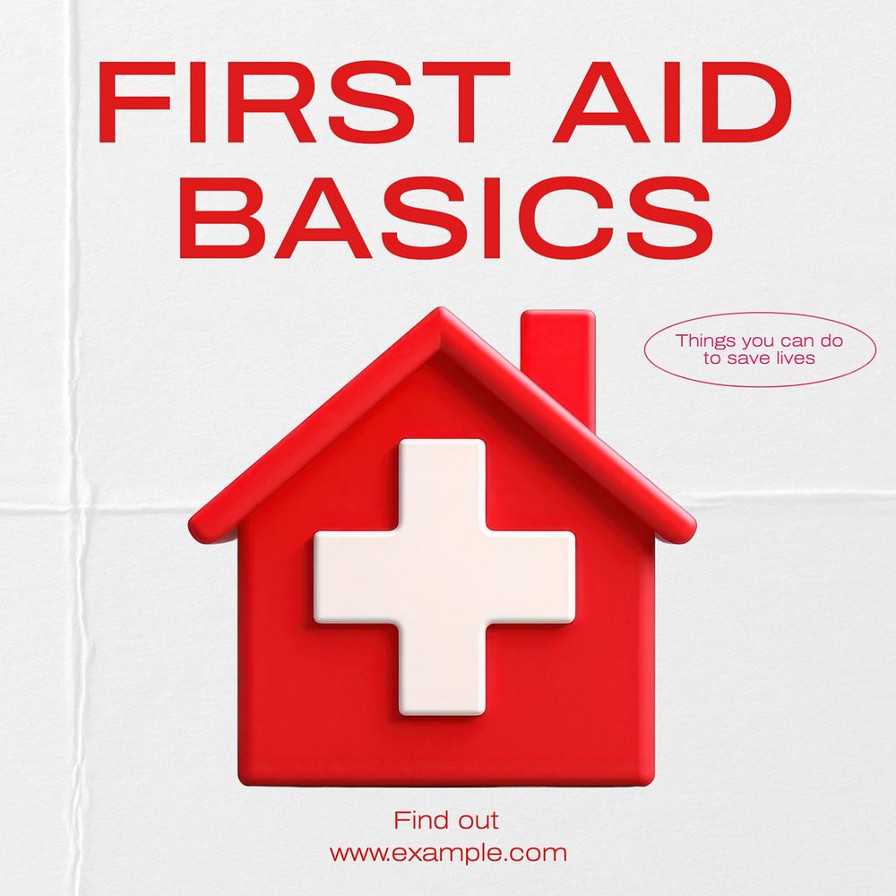 First aid basics Instagram post | Premium Editable Template - rawpixel