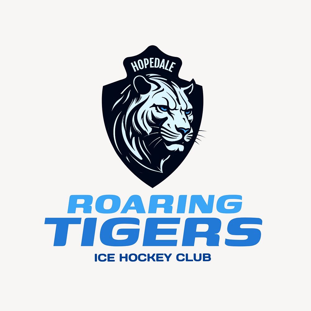 Ice hockey club logo, editable | Premium Logo Maker - rawpixel