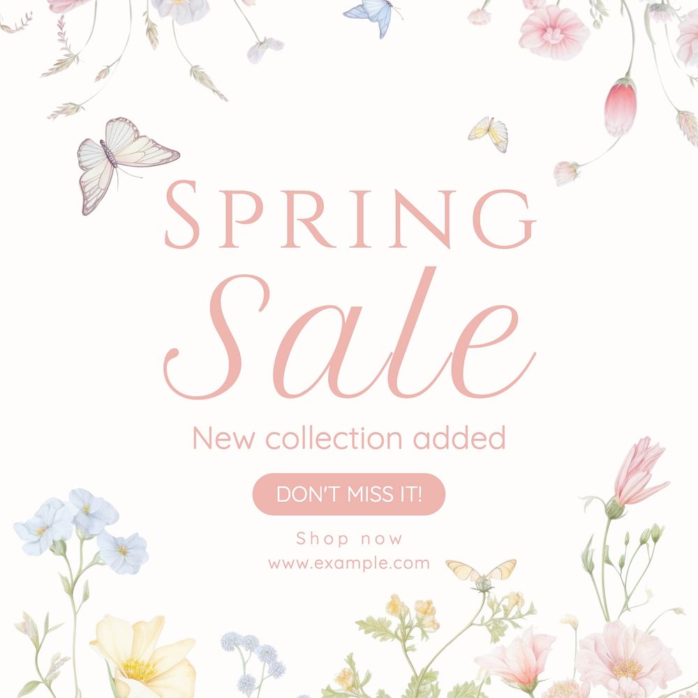 Spring sale Instagram post template | Premium Editable Template - rawpixel