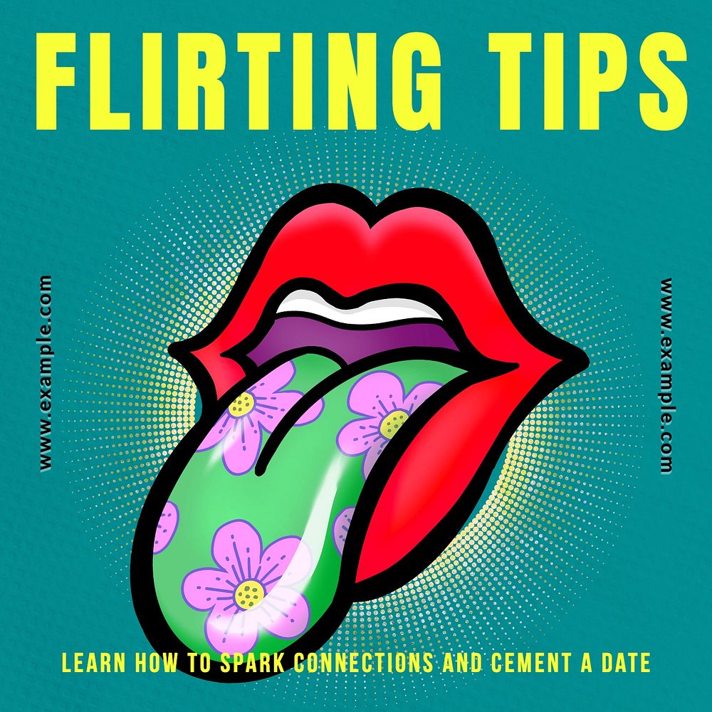 Flirting tips Facebook post template | Premium Editable Template - rawpixel