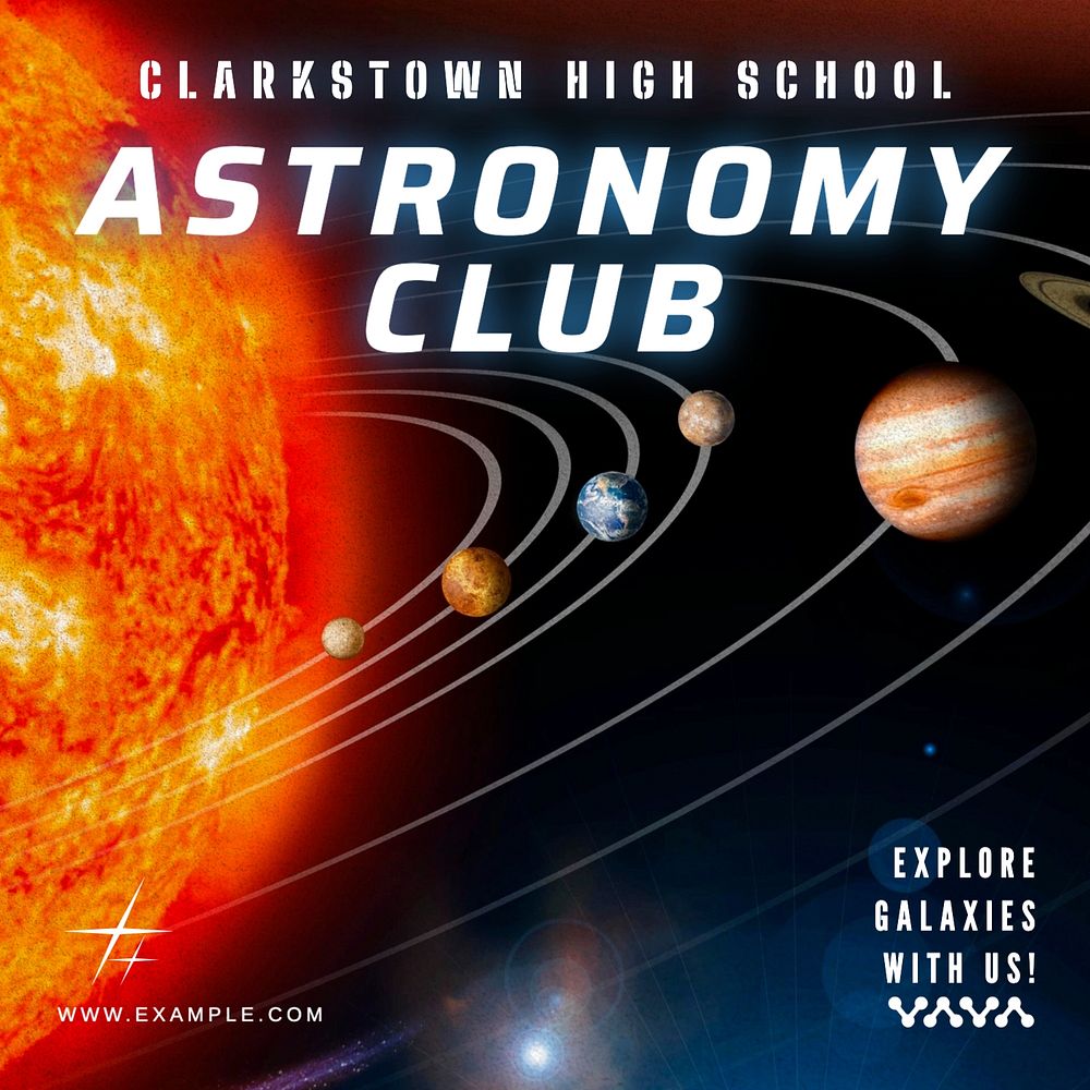 Astronomy club Facebook post template | Premium Editable Template - rawpixel