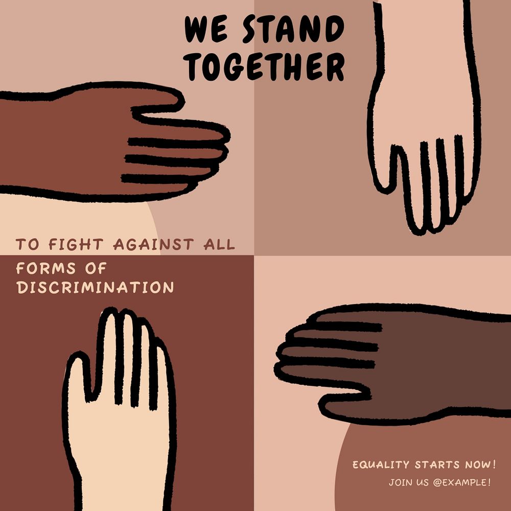 Diversity campaign Facebook post template | Free Editable Template ...