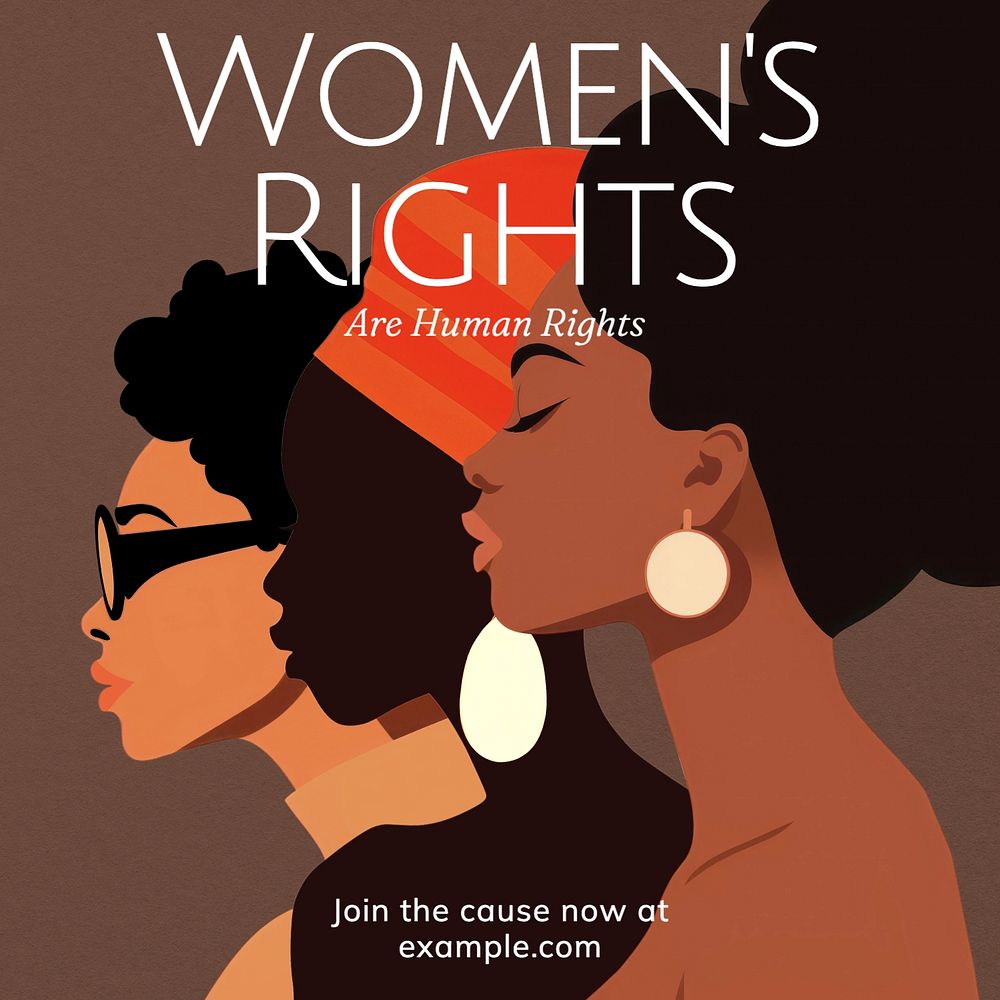 Women's rights Facebook post template | Free Editable Template - rawpixel
