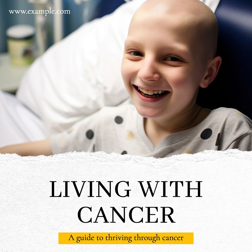 Cancer patient charity template | Free Editable Template - rawpixel