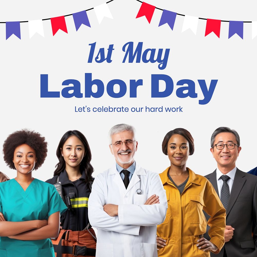 Labor day Facebook post template | Premium Editable Template - rawpixel