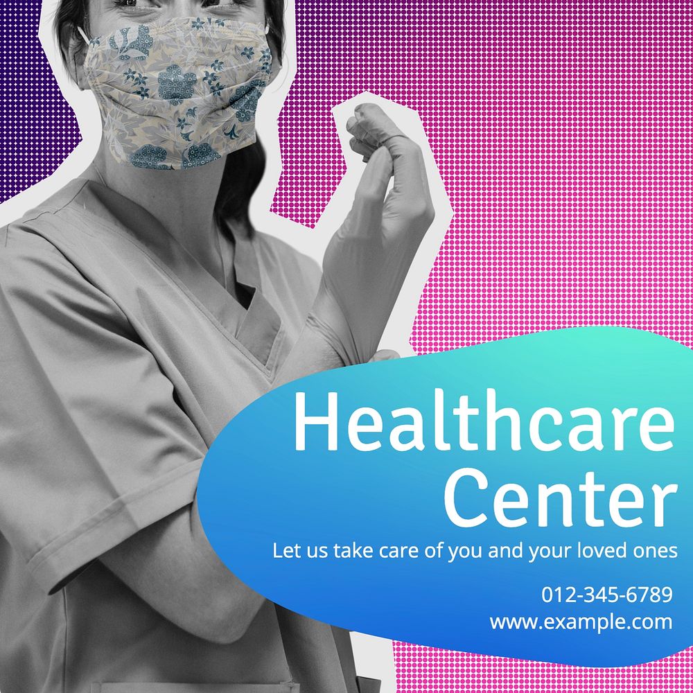Healthcare center Facebook post template | Premium Editable Template ...