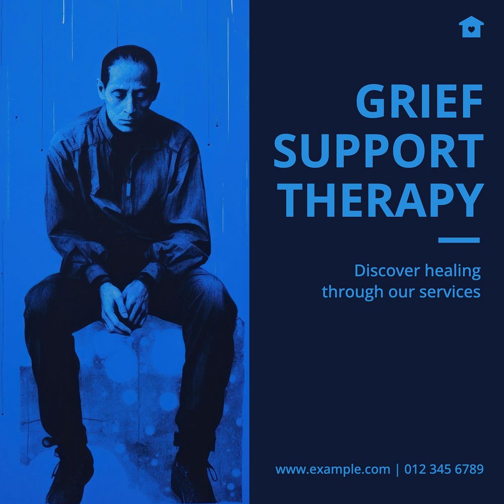 Grief support Facebook post template | Premium Editable Template - rawpixel