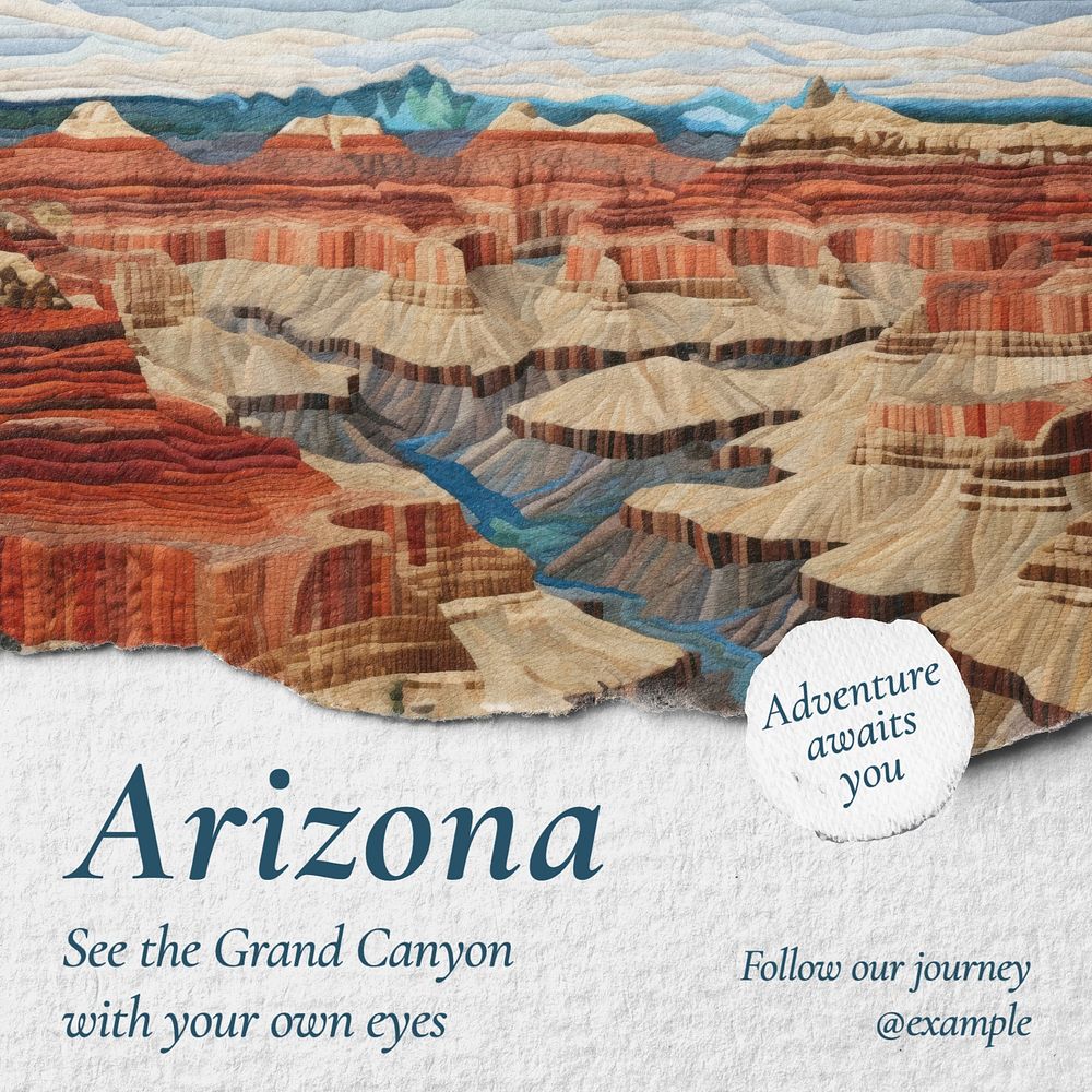 Arizona Facebook post template | Premium Editable Template - rawpixel