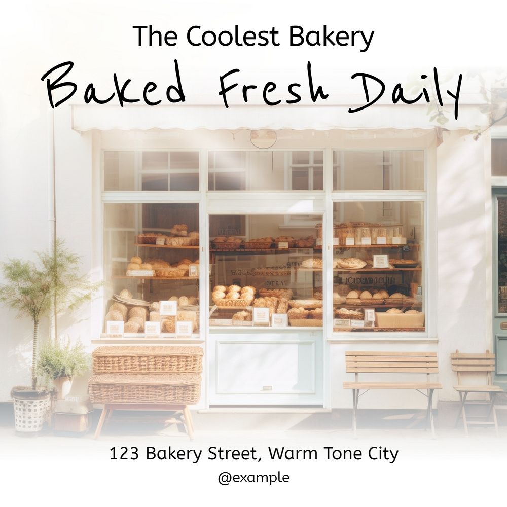 Bakery Facebook post template | Premium Editable Template - rawpixel
