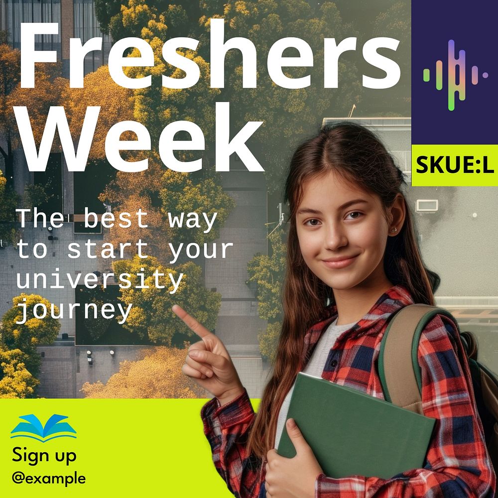 Freshers week Facebook post template | Premium Editable Template - rawpixel