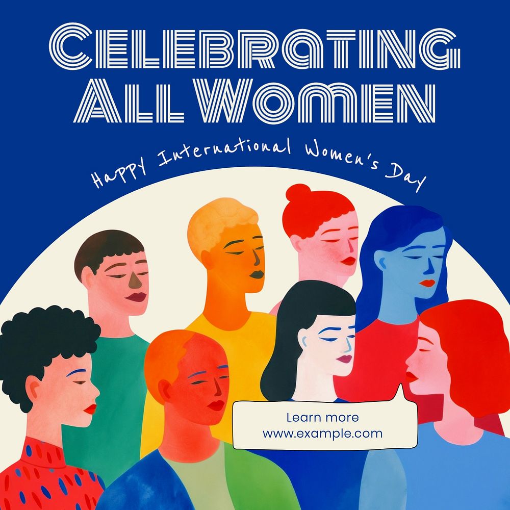 Celebrating all women Facebook post | Premium Editable Template - rawpixel