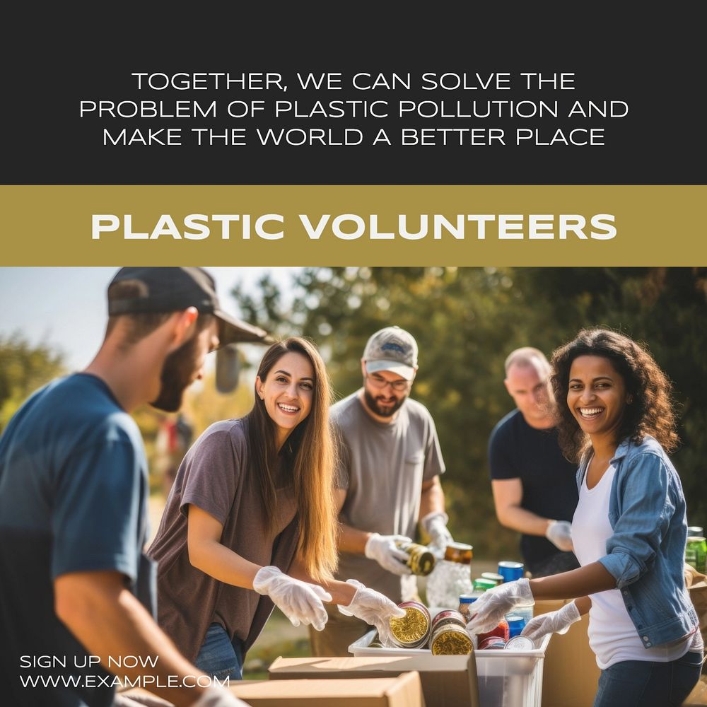 Plastic volunteers Facebook post template | Free Editable Template ...