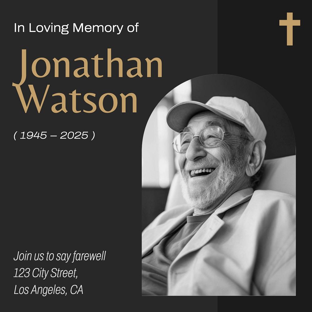 Condolences Facebook post template | Premium Editable Template - rawpixel