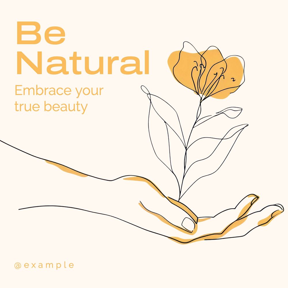 Natural beauty Facebook post template | Premium Editable Template ...
