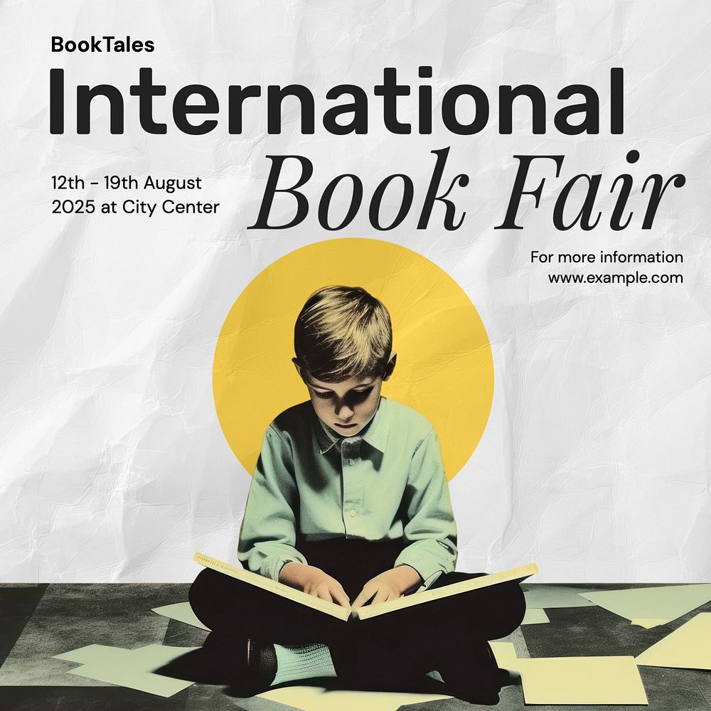 Book fair Instagram post template | Premium Editable Template - rawpixel