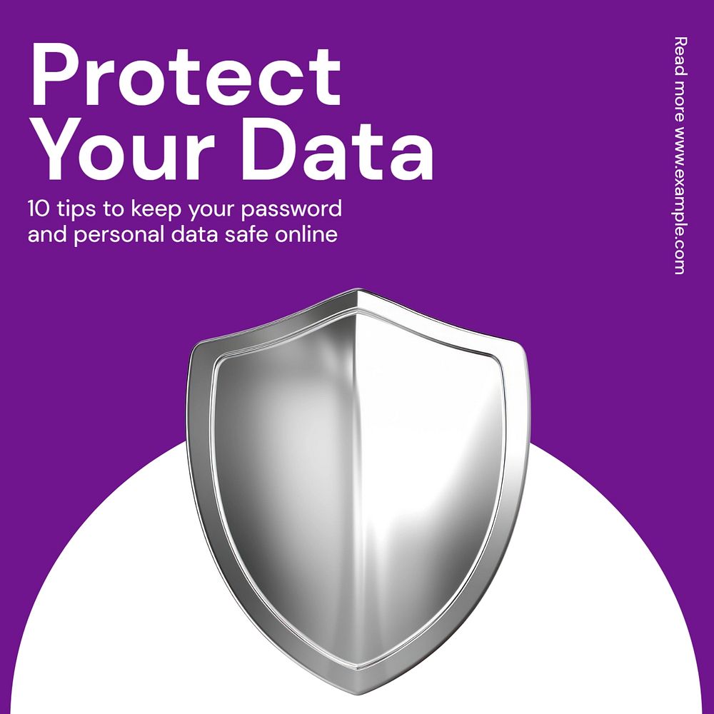 Data protection Facebook post template | Premium Editable Template ...