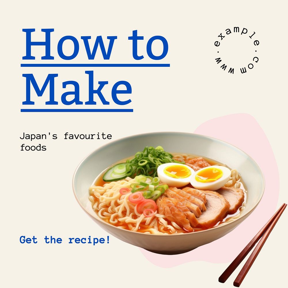 How make Tonkatsu Facebook post | Premium Editable Template - rawpixel