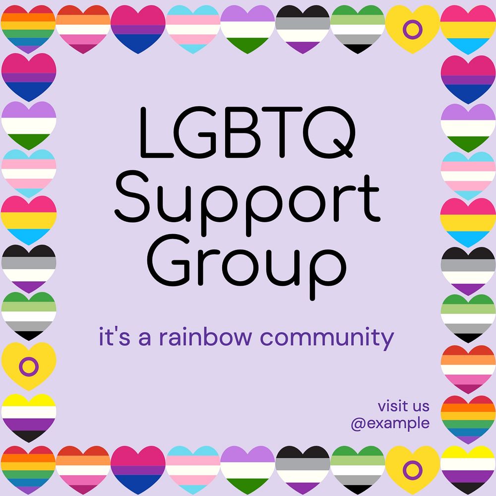 LGBTQ support group Facebook post | Free Editable Template - rawpixel