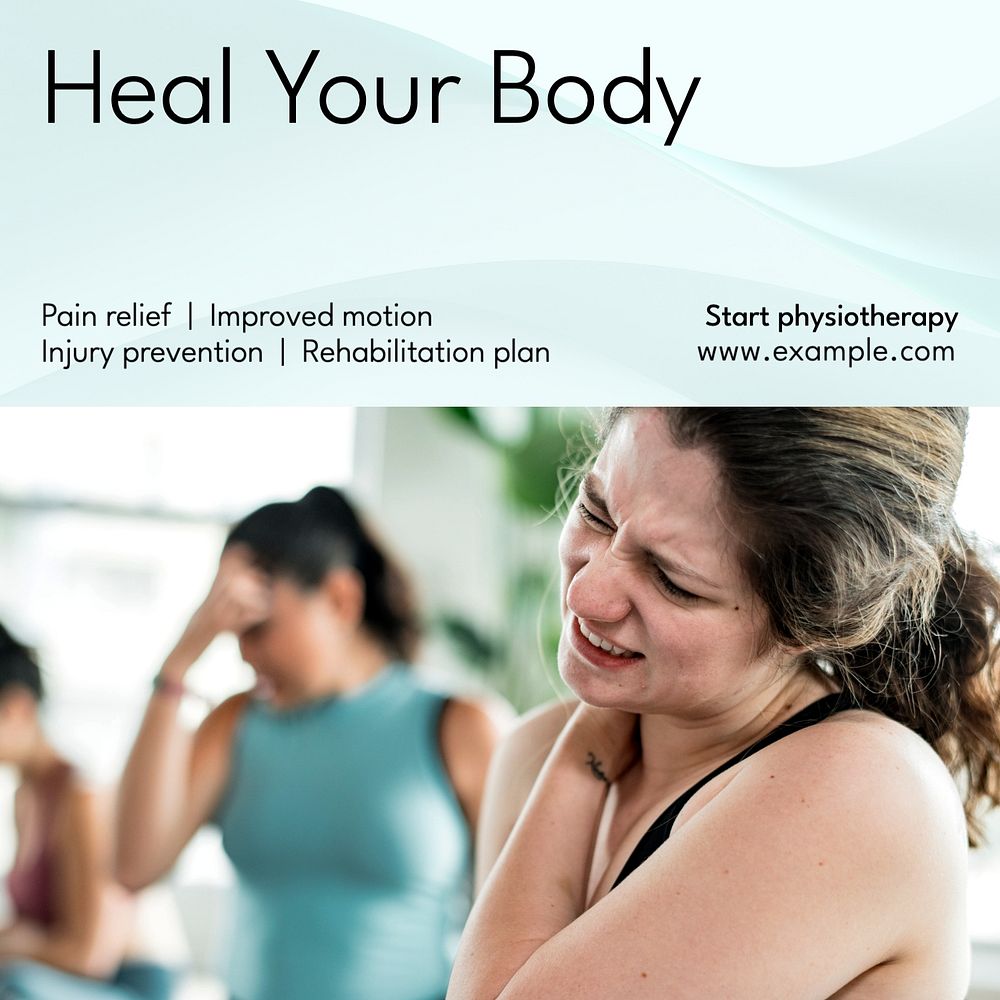 Physiotherapy Facebook post template | Premium Editable Template - rawpixel