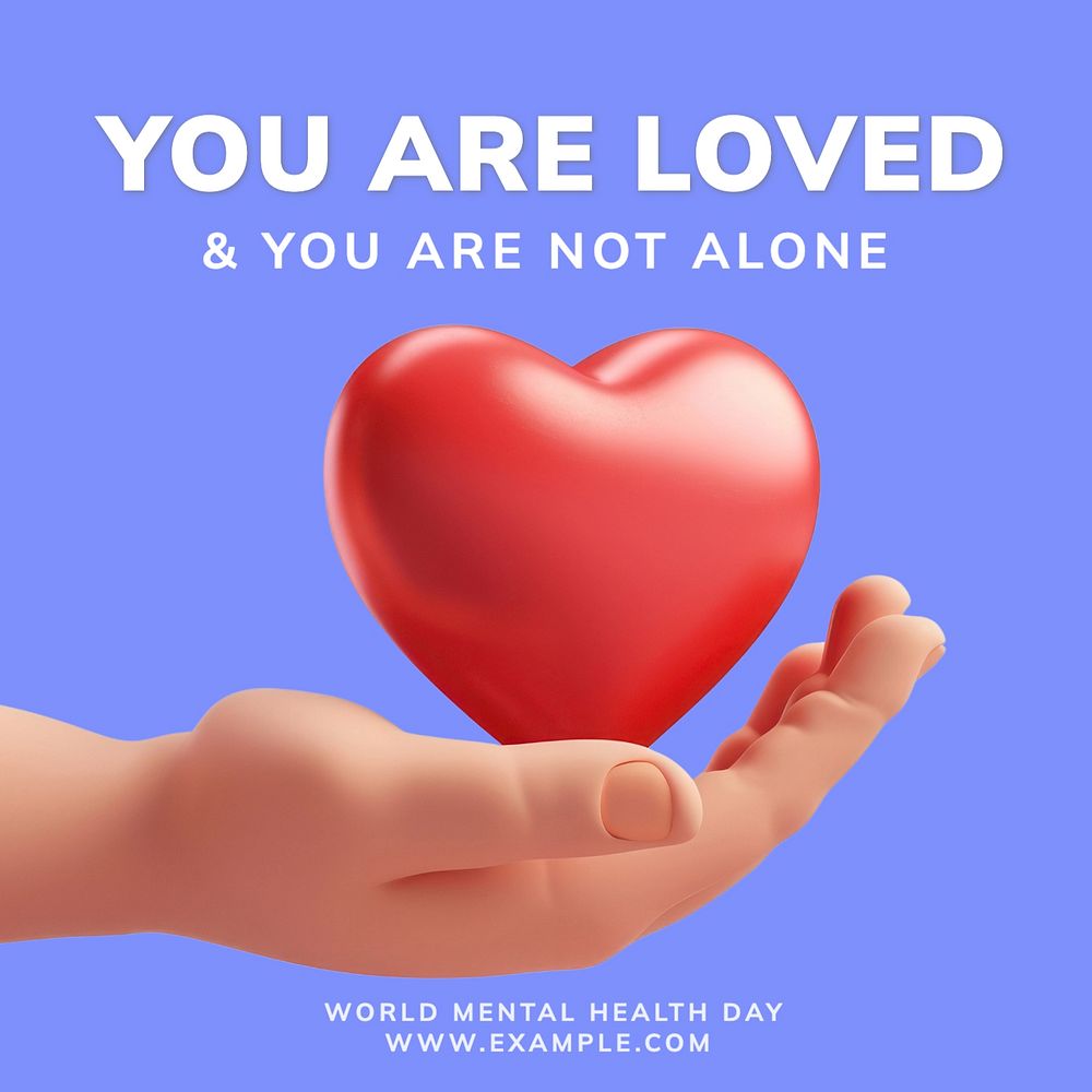 Mental health Facebook post template | Free Editable Template - rawpixel