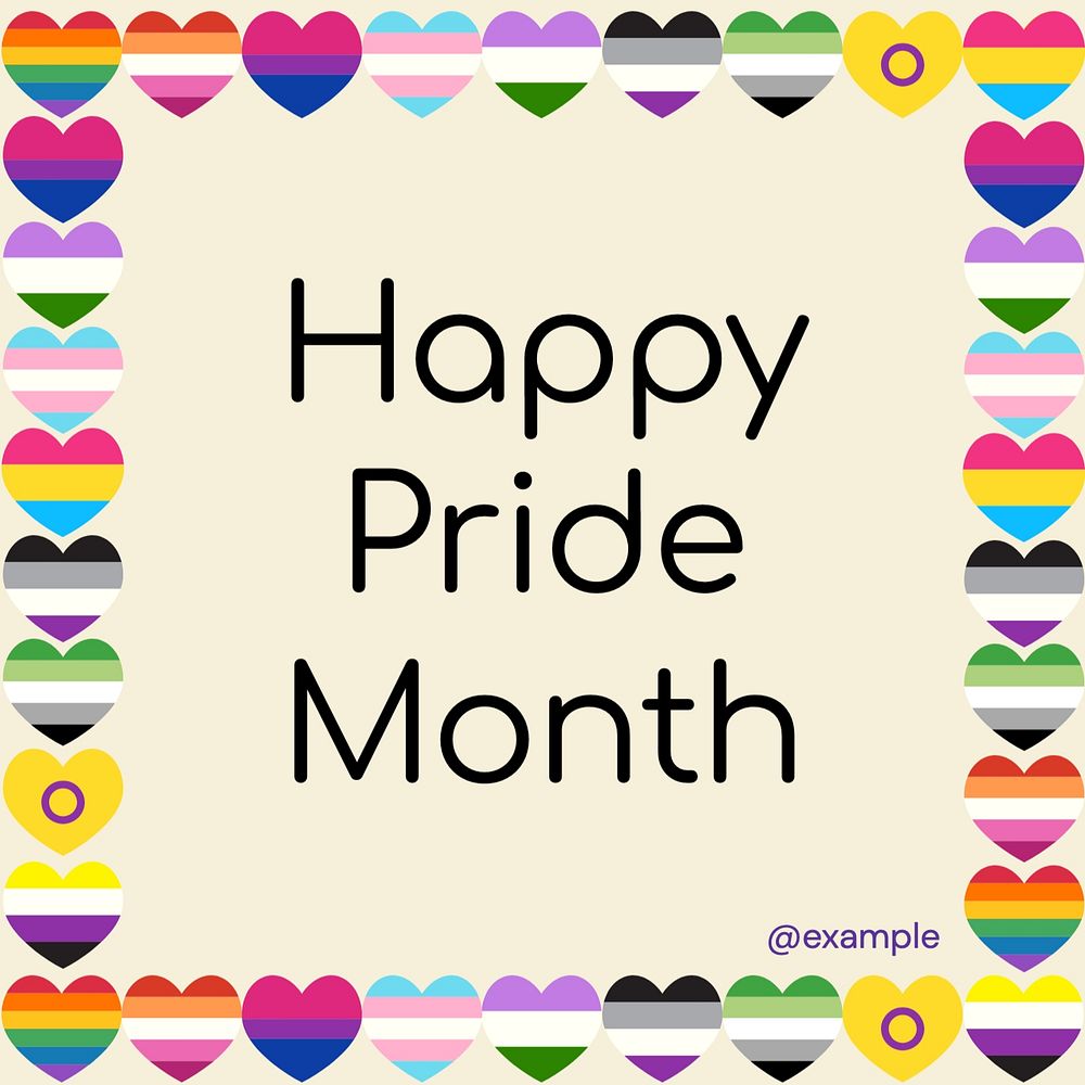 Happy Pride Month Facebook post | Free Editable Template - rawpixel