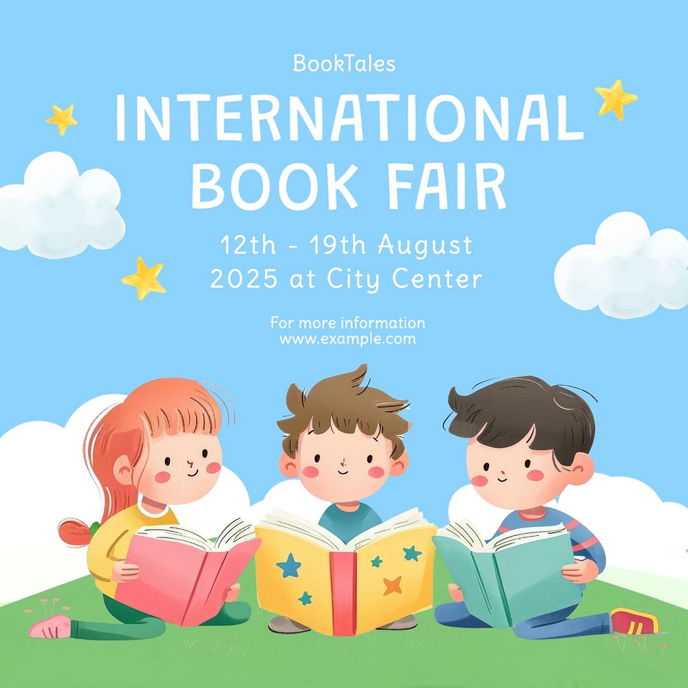 Book fair Facebook post template | Premium Editable Template - rawpixel