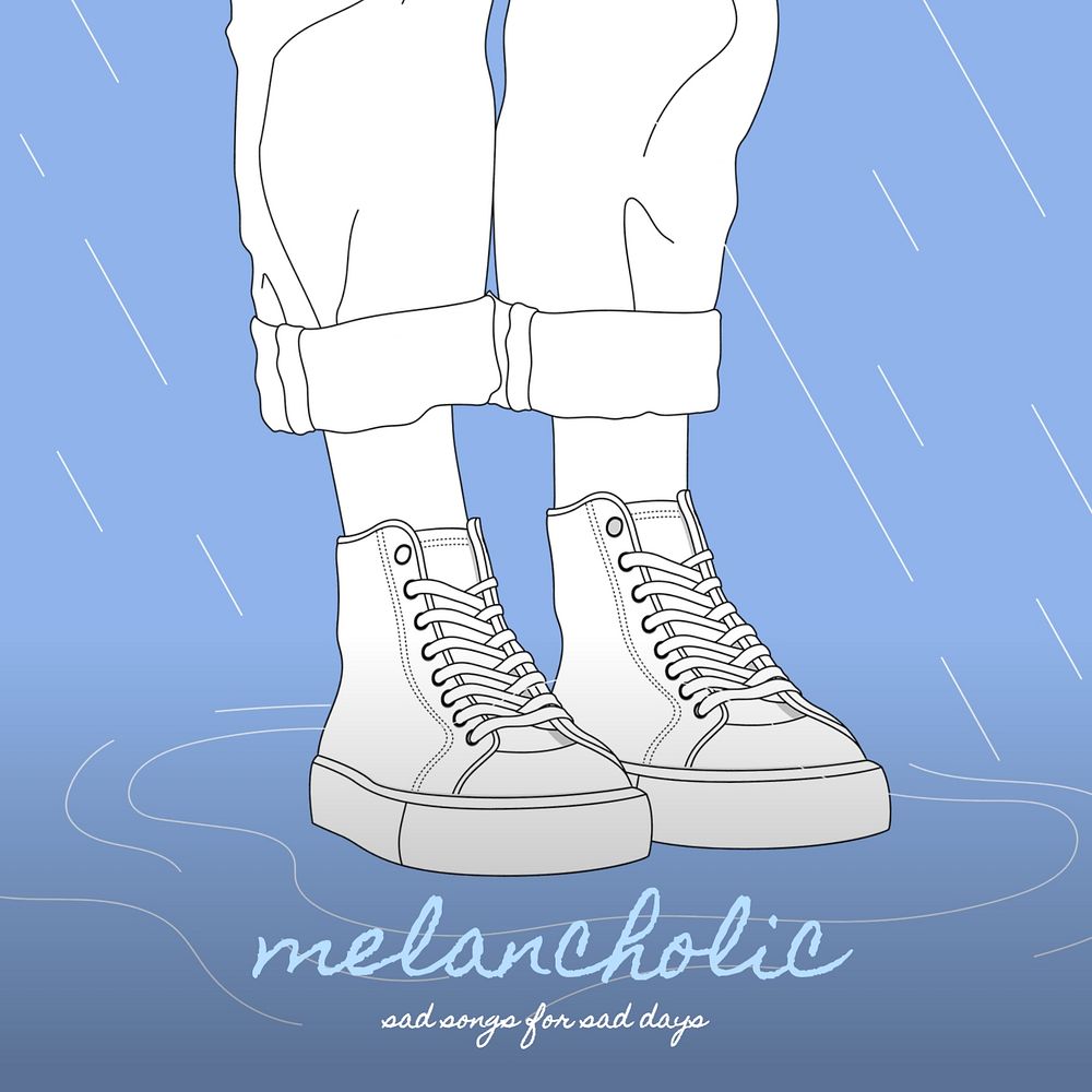 Sad playlist cover template | Premium Editable Template - rawpixel