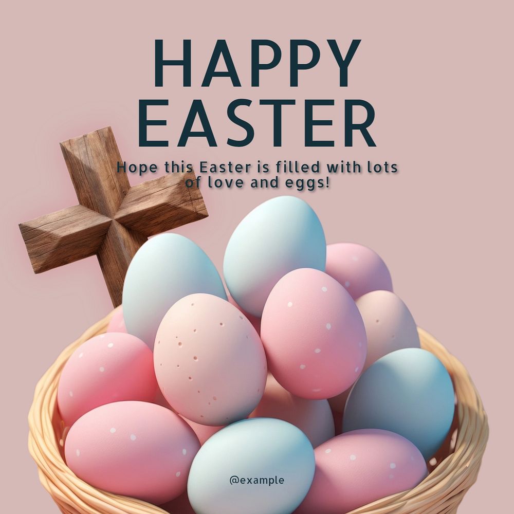 Happy Easter Facebook post template | Premium Editable Template - rawpixel