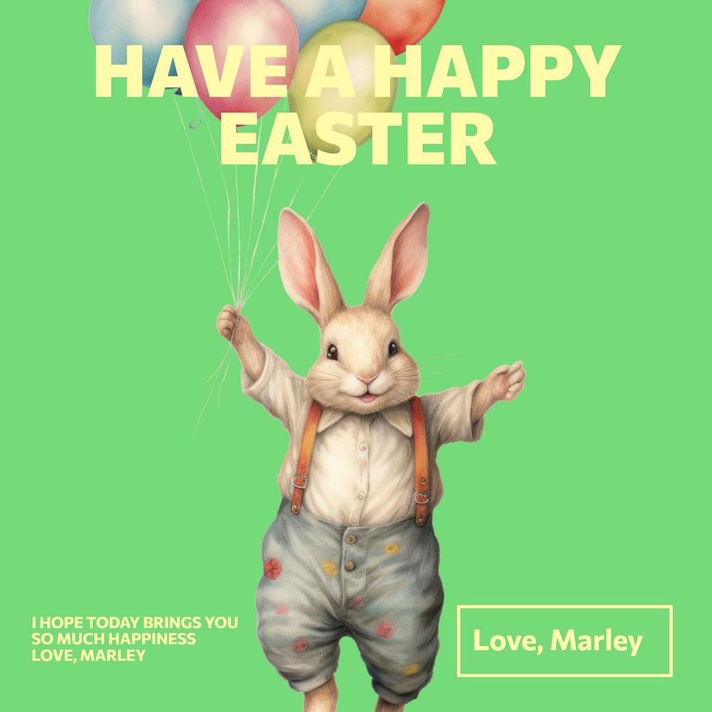 Happy Easter Facebook post template | Premium Editable Template - rawpixel