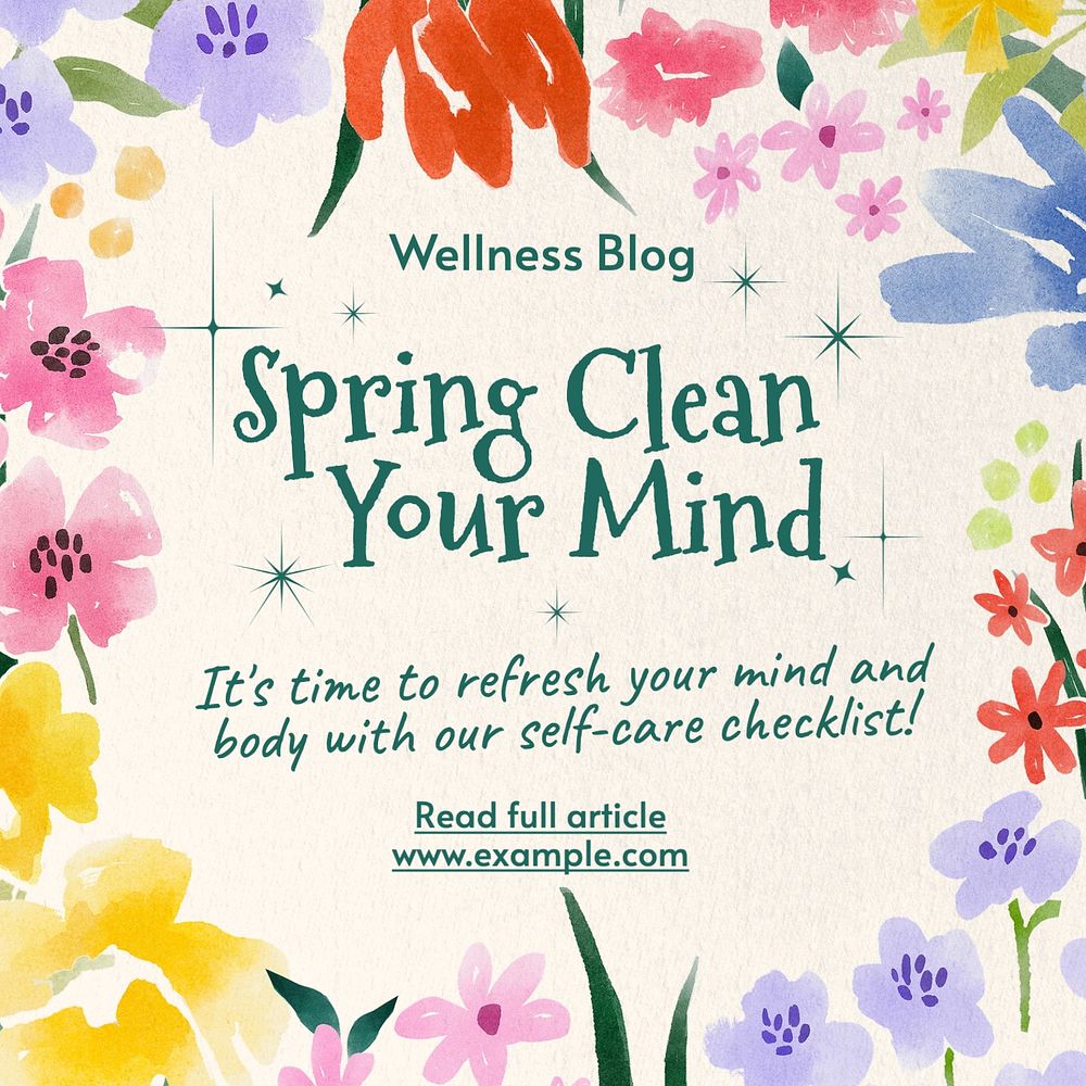 Spring clean Facebook post template | Premium Editable Template - rawpixel