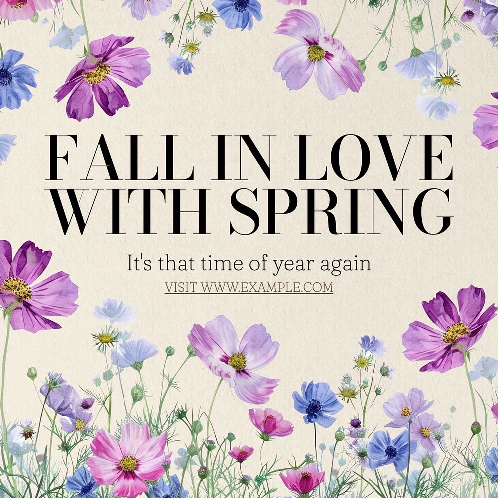 Spring Facebook post template | Premium Editable Template - rawpixel