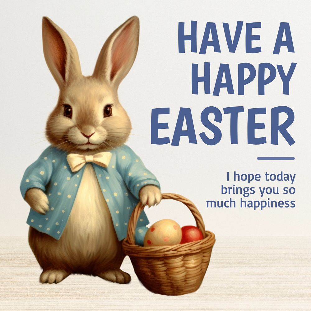 Happy Easter Facebook post template | Premium Editable Template - rawpixel