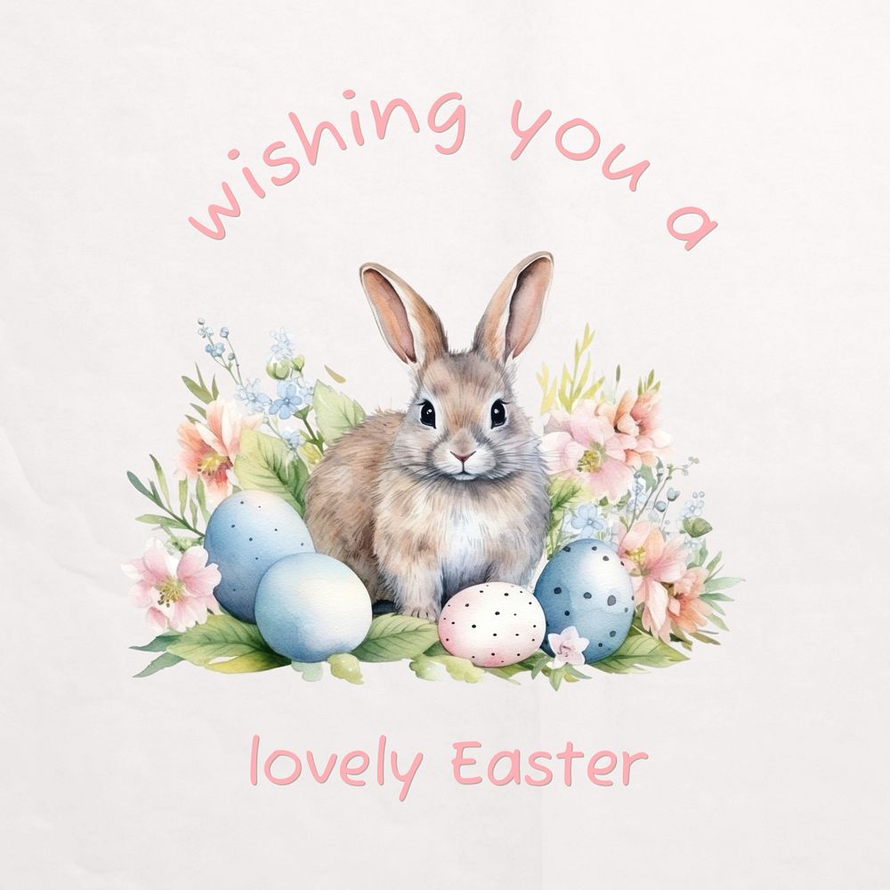 Easter wish Facebook post template | Premium Editable Template - rawpixel