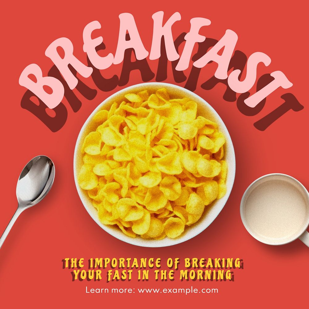 Breakfast Facebook post template | Premium Editable Template - rawpixel