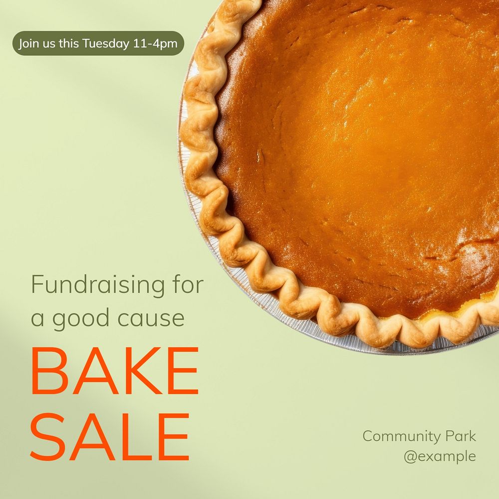 Bake sale Facebook post template | Free Editable Template - rawpixel