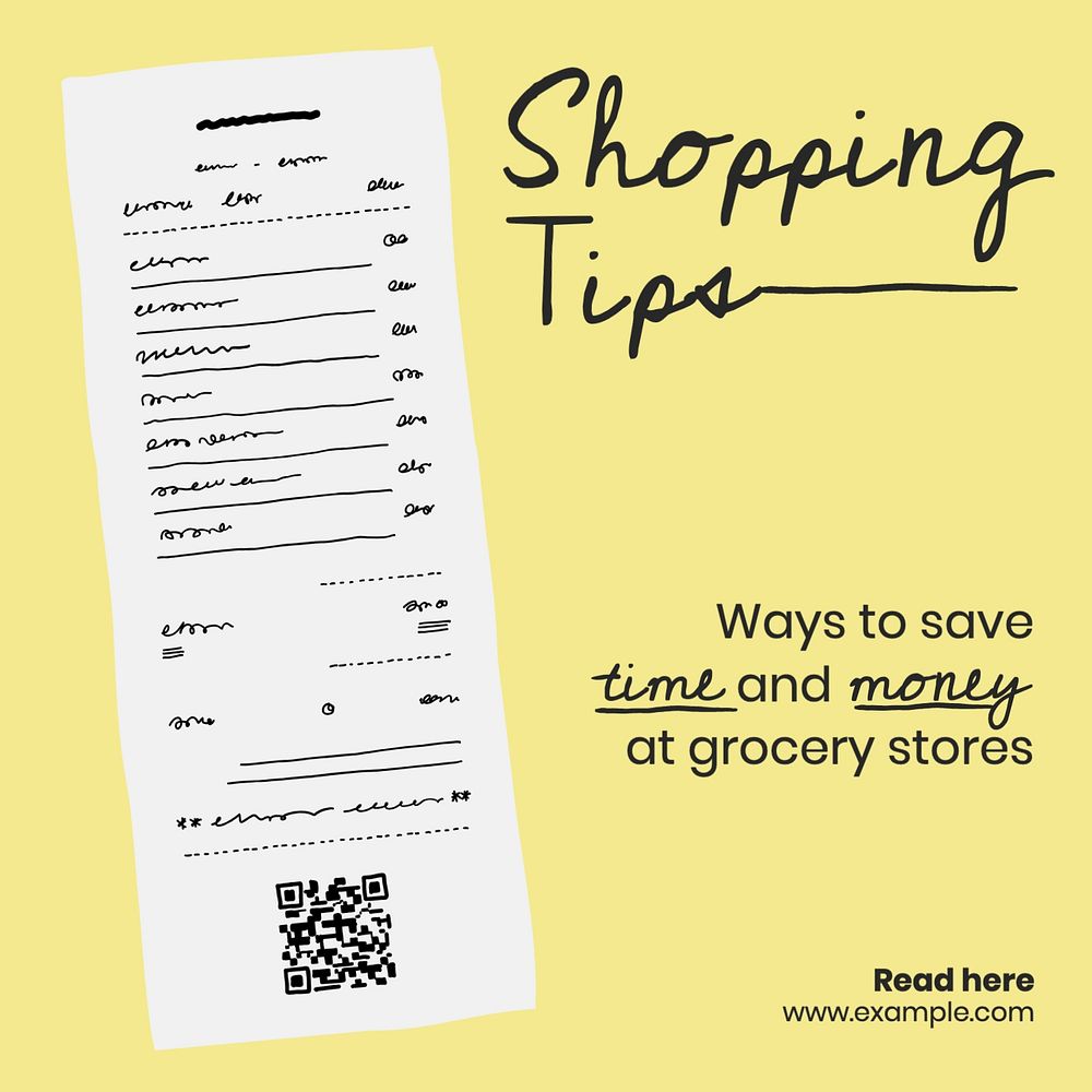 Shopping tips Facebook post template | Premium Editable Template - rawpixel