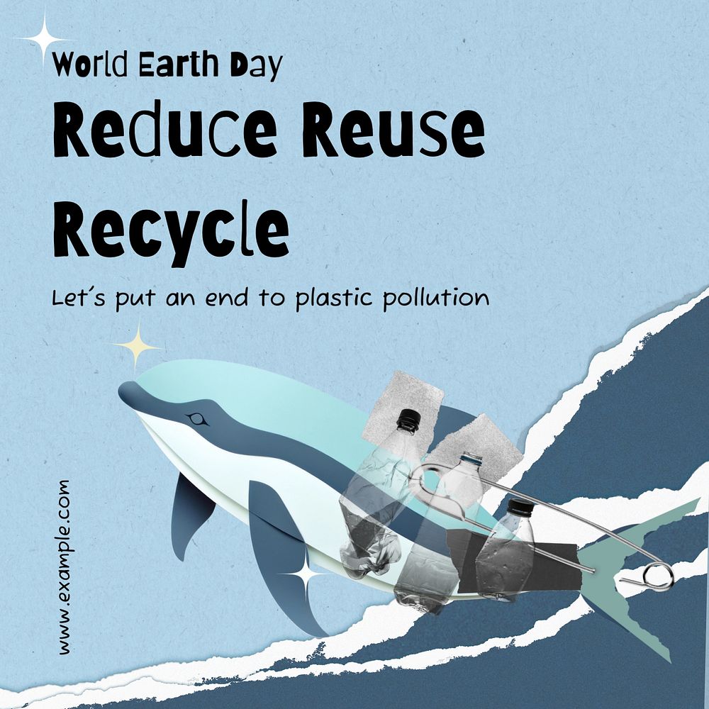 Reduce reuse recycle Facebook post | Free Editable Template - rawpixel