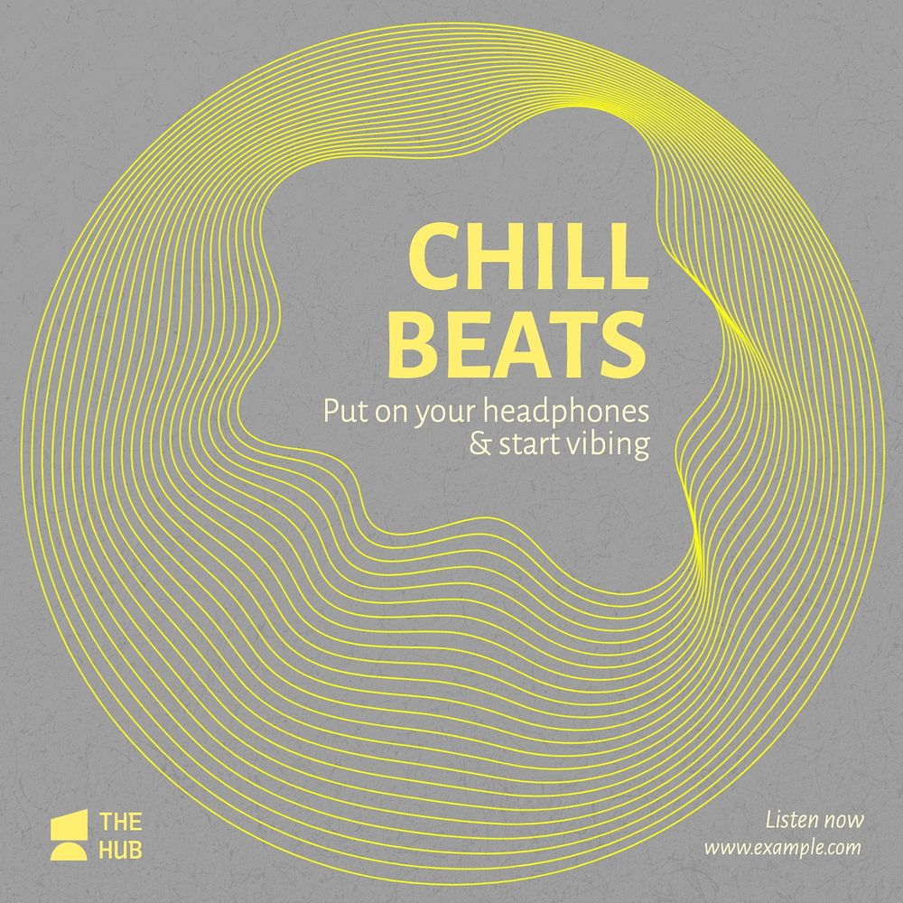Chill beats cover template | Premium Editable Template - rawpixel