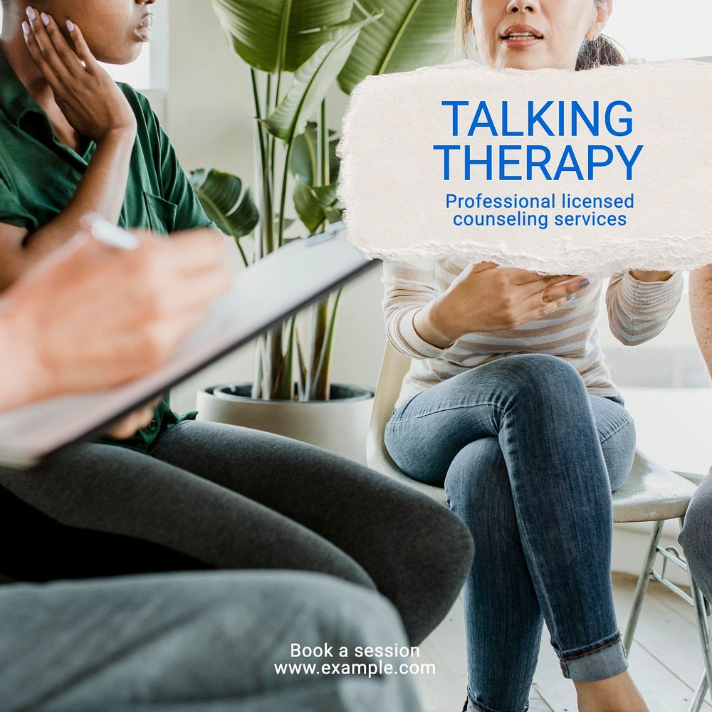 Counseling service Instagram post template | Free Editable Template ...