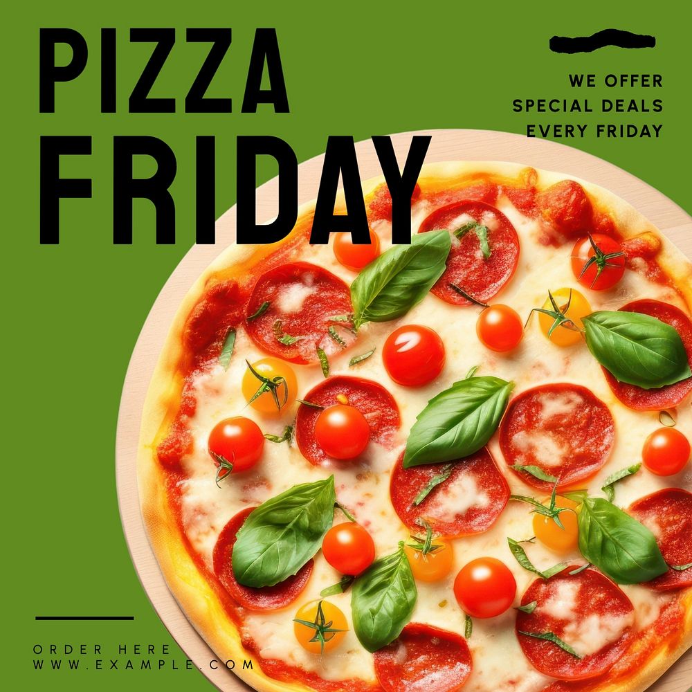Pizza Friday Instagram post template | Premium Editable Template - rawpixel