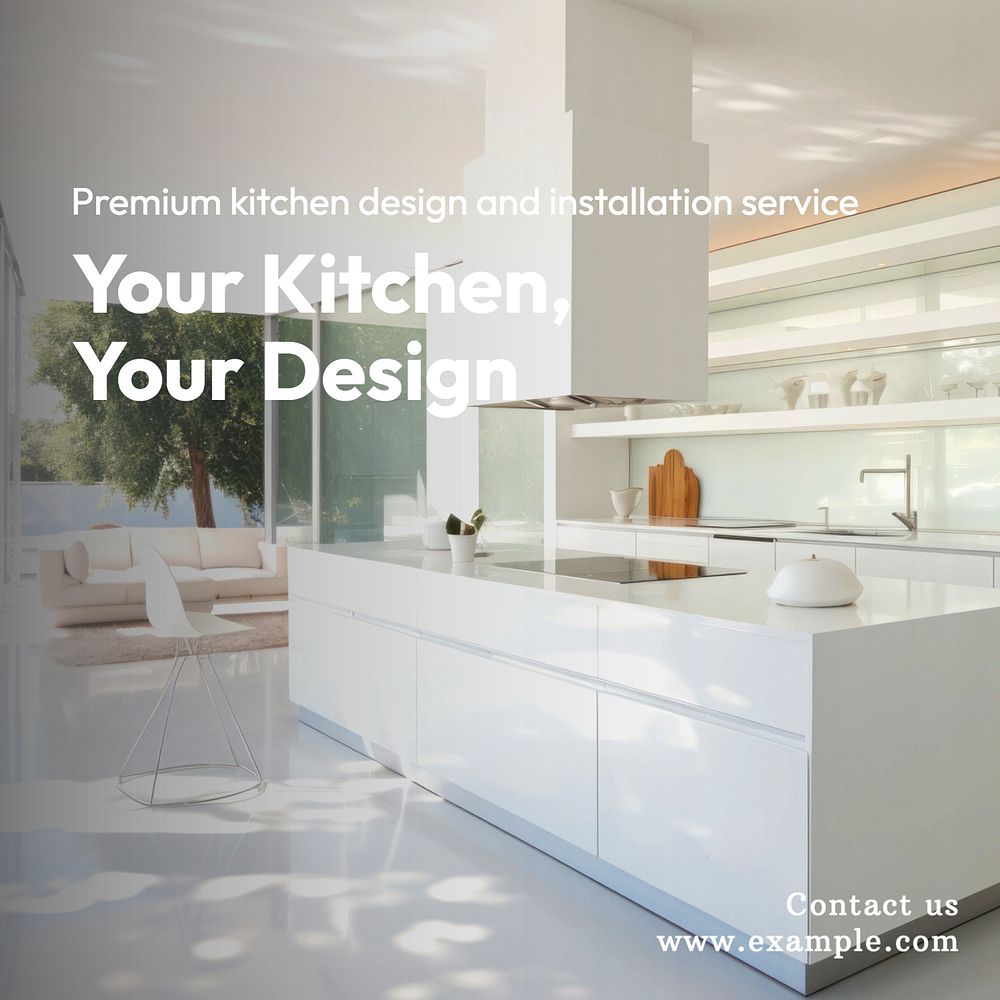 Kitchen design Instagram post template | Premium Editable Template ...