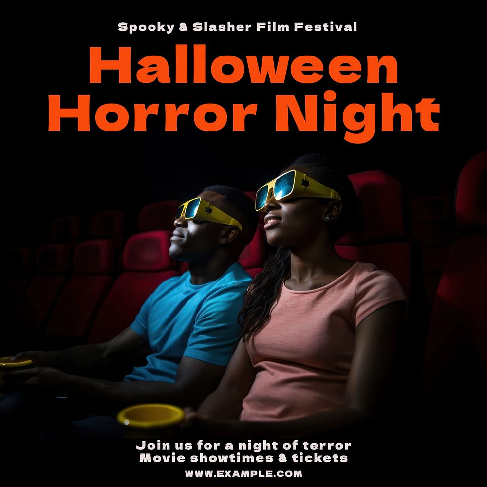 Halloween horror night Facebook post | Premium Editable Template - rawpixel
