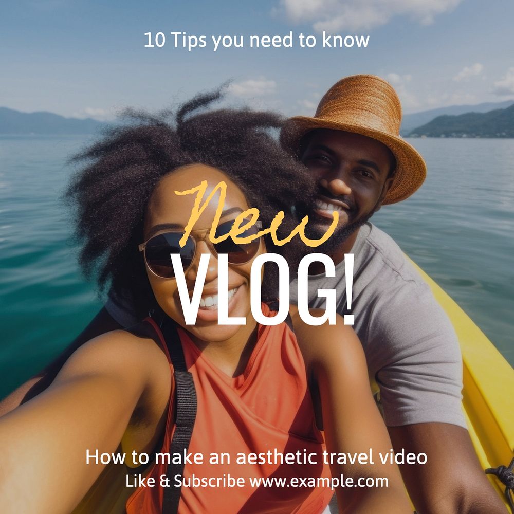 New vlog Instagram post template | Premium Editable Template - rawpixel