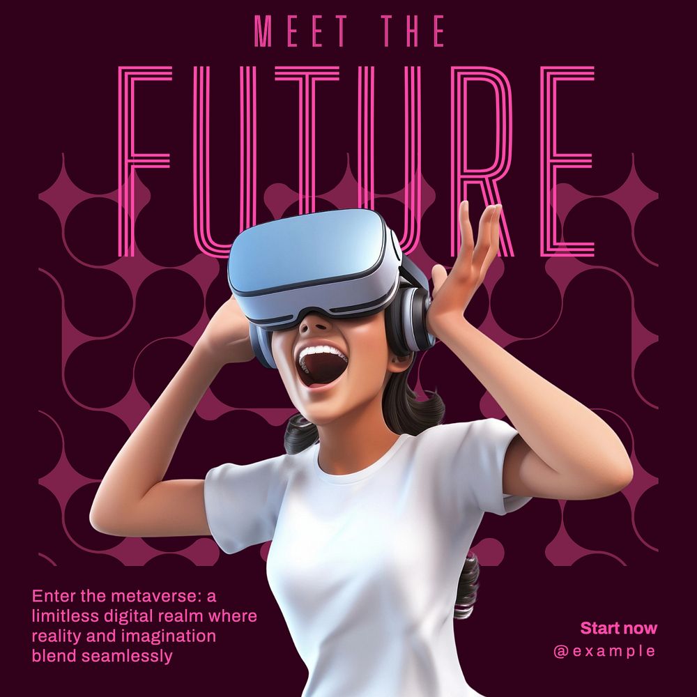 Enter metaverse Instagram post template | Premium Editable Template - rawpixel