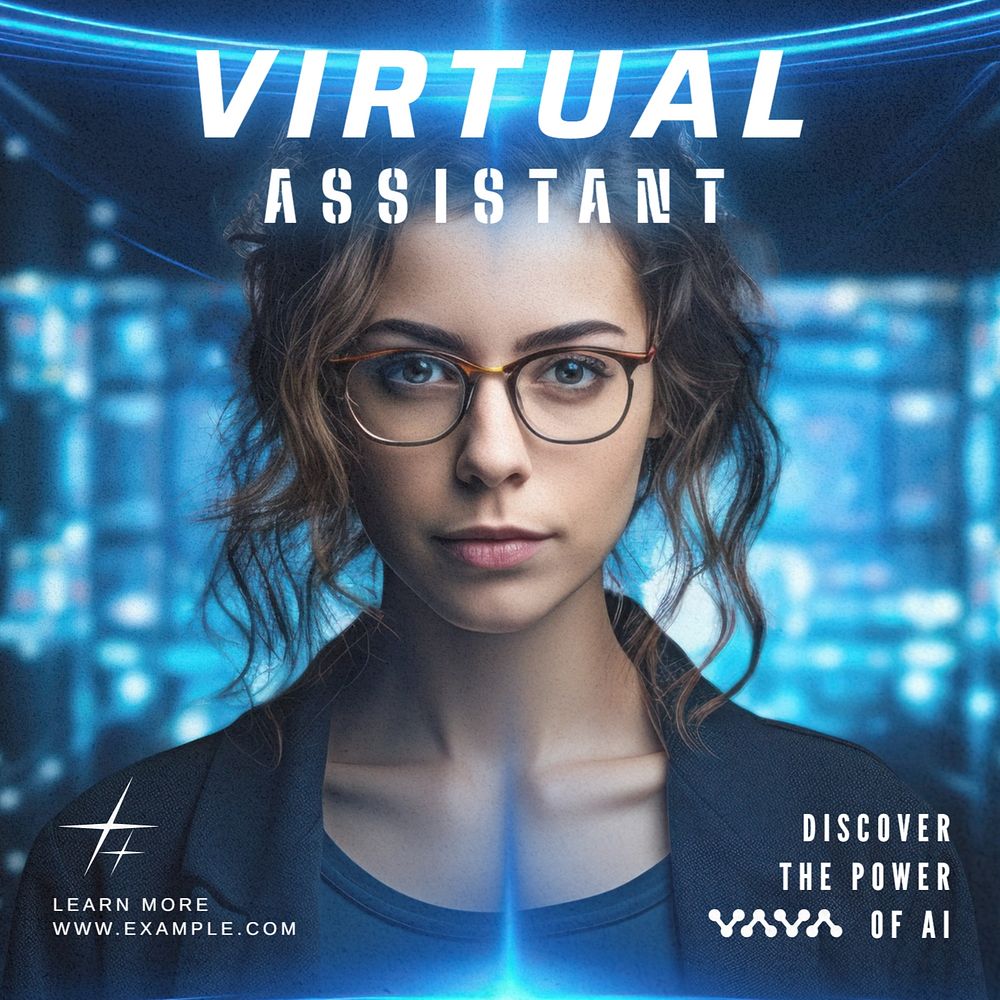 Virtual assistant Instagram post template | Premium Editable Template ...