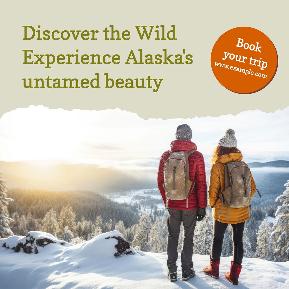 Alaska Instagram post template | Premium Editable Template - rawpixel