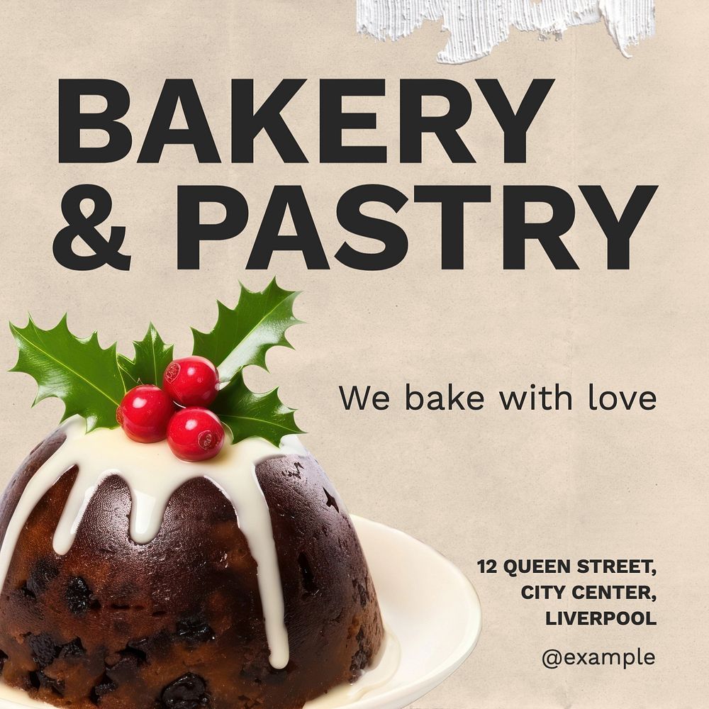 Bakery & pastry Instagram post | Premium Editable Template - rawpixel