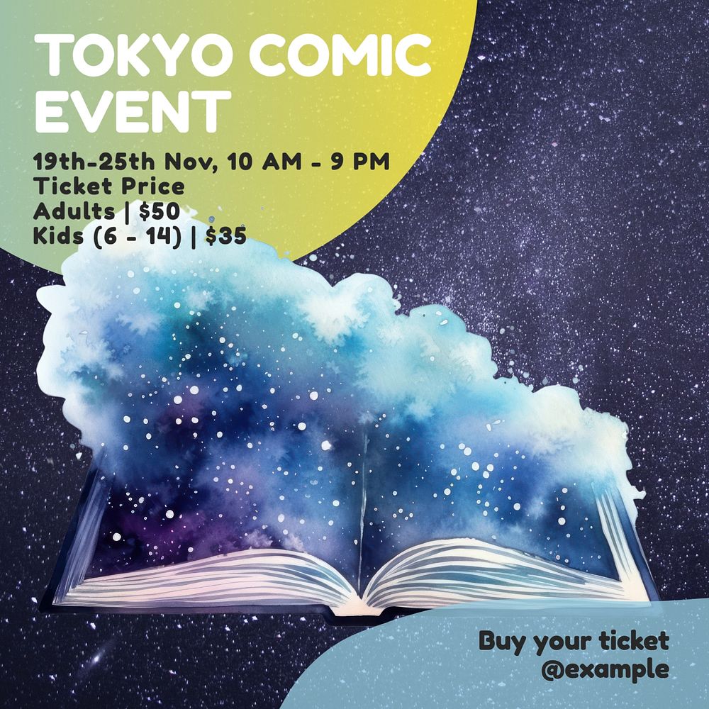 Comic event Instagram post template | Premium Editable Template - rawpixel